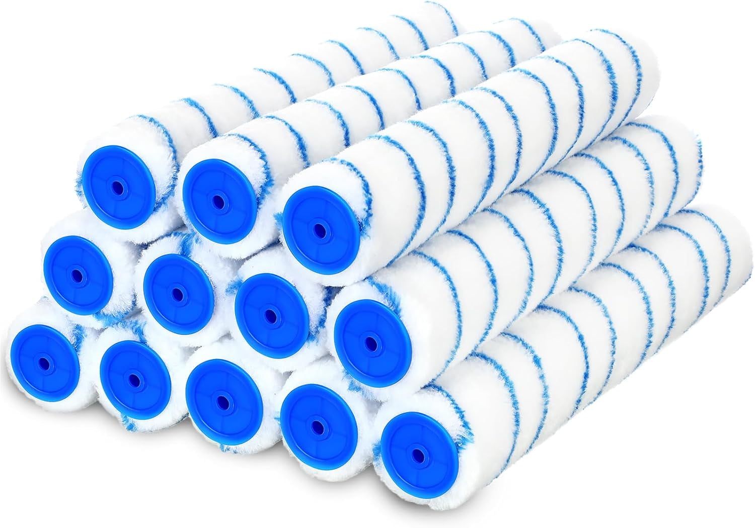 12 Pcs Paint Roller Covers 14 Inch Microfiber Roller Covers Refill Naps ...