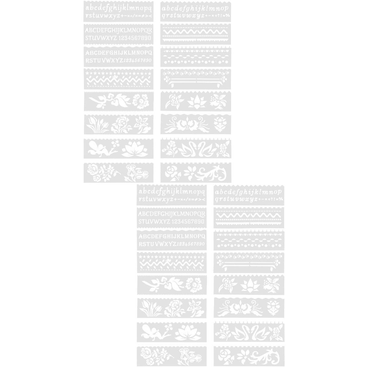 12 Pcs Painting Template Decorative Stencils Children Hollow Pattern ...