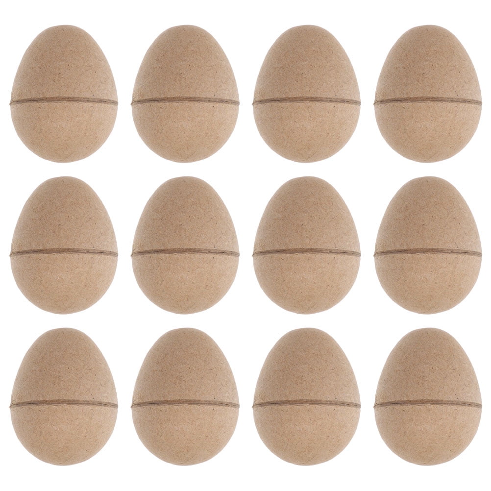 12 Pcs Paper Eggs Easter Paper Mache Eggs Child 8.00X5.50X5.50CM Light ...