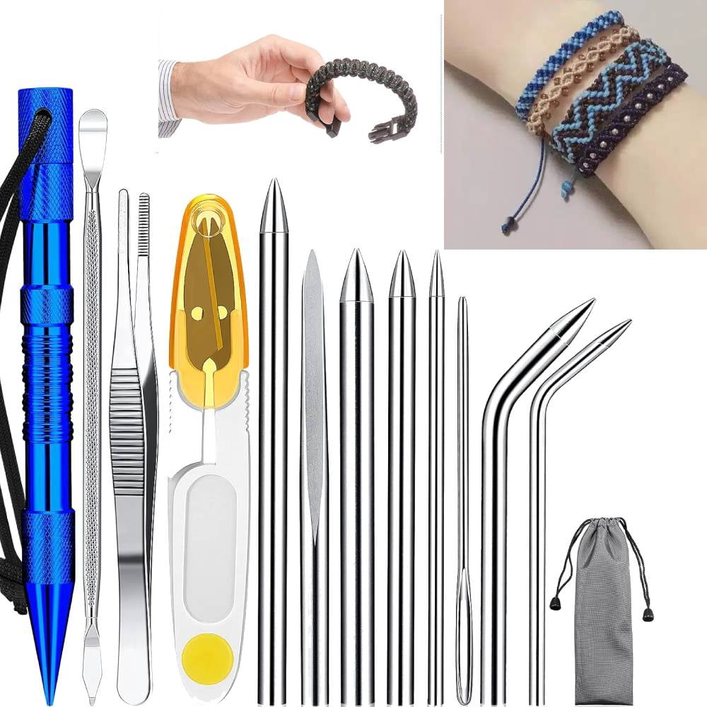 12 Pcs Paracord Tools Needles Paracord FID Set Stitching Set Stainless ...