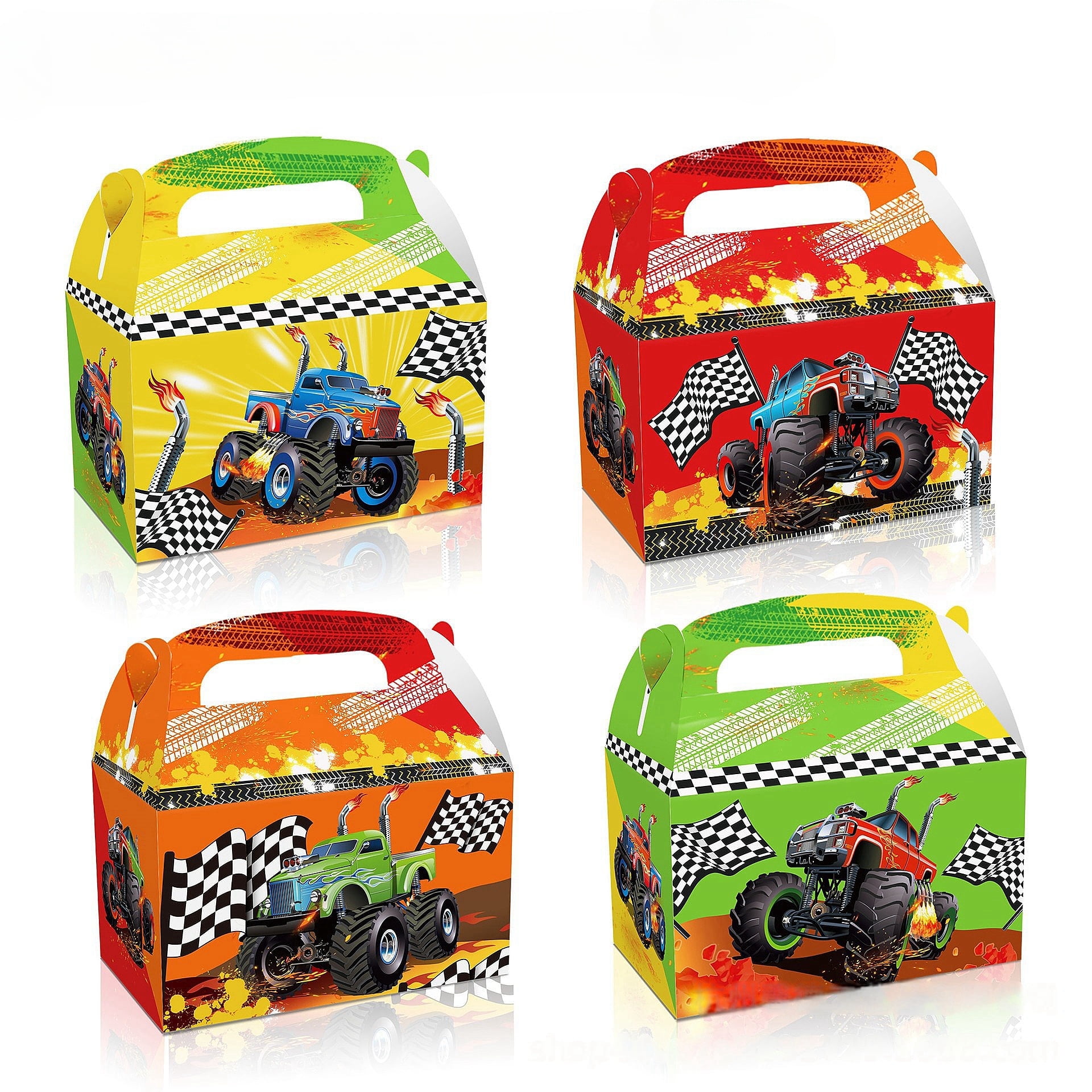 12 Pcs Party Favor Candy Boxes for Monster Trucks Theme Birthday Party ...