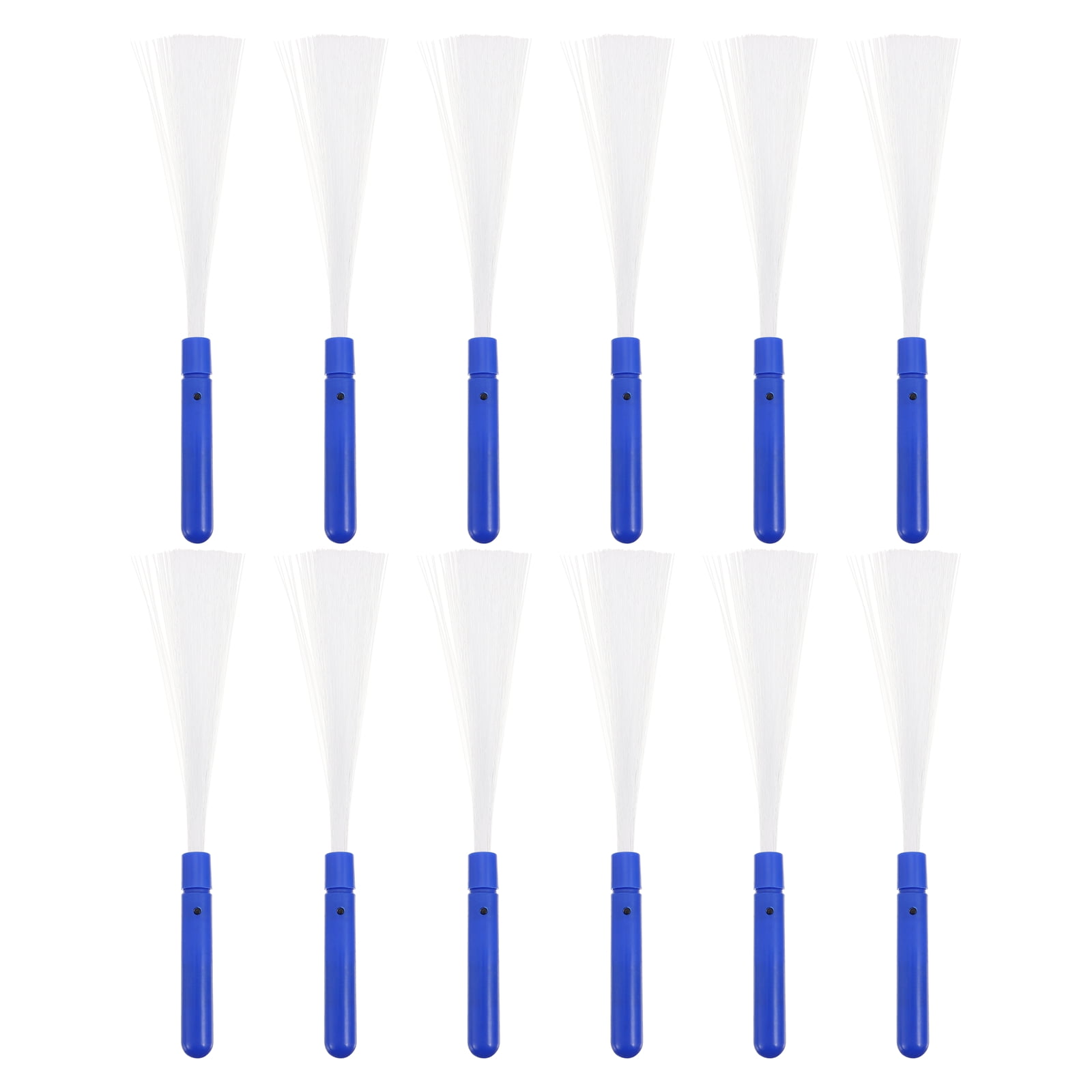 HOMEMAXS 12 Pcs LED Fiber Optic Sticks for Decoration Blue Plastic Glow ...