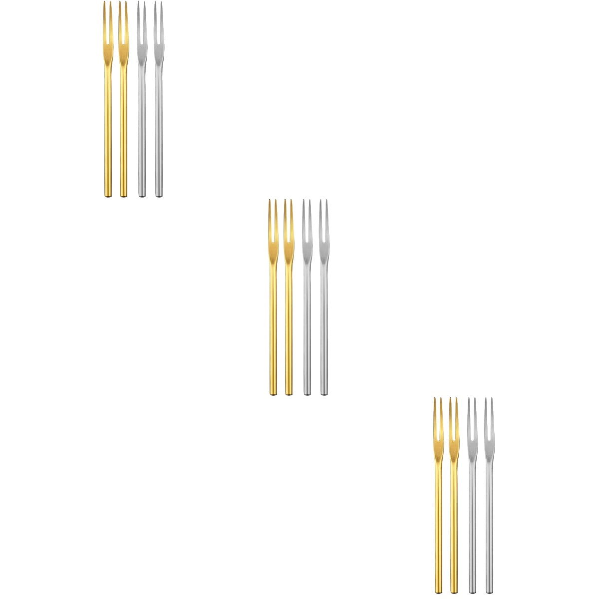 MERRYHAPY 12pcs Assorted Color Fashion Design Fruit Dessert Cake Forks ...