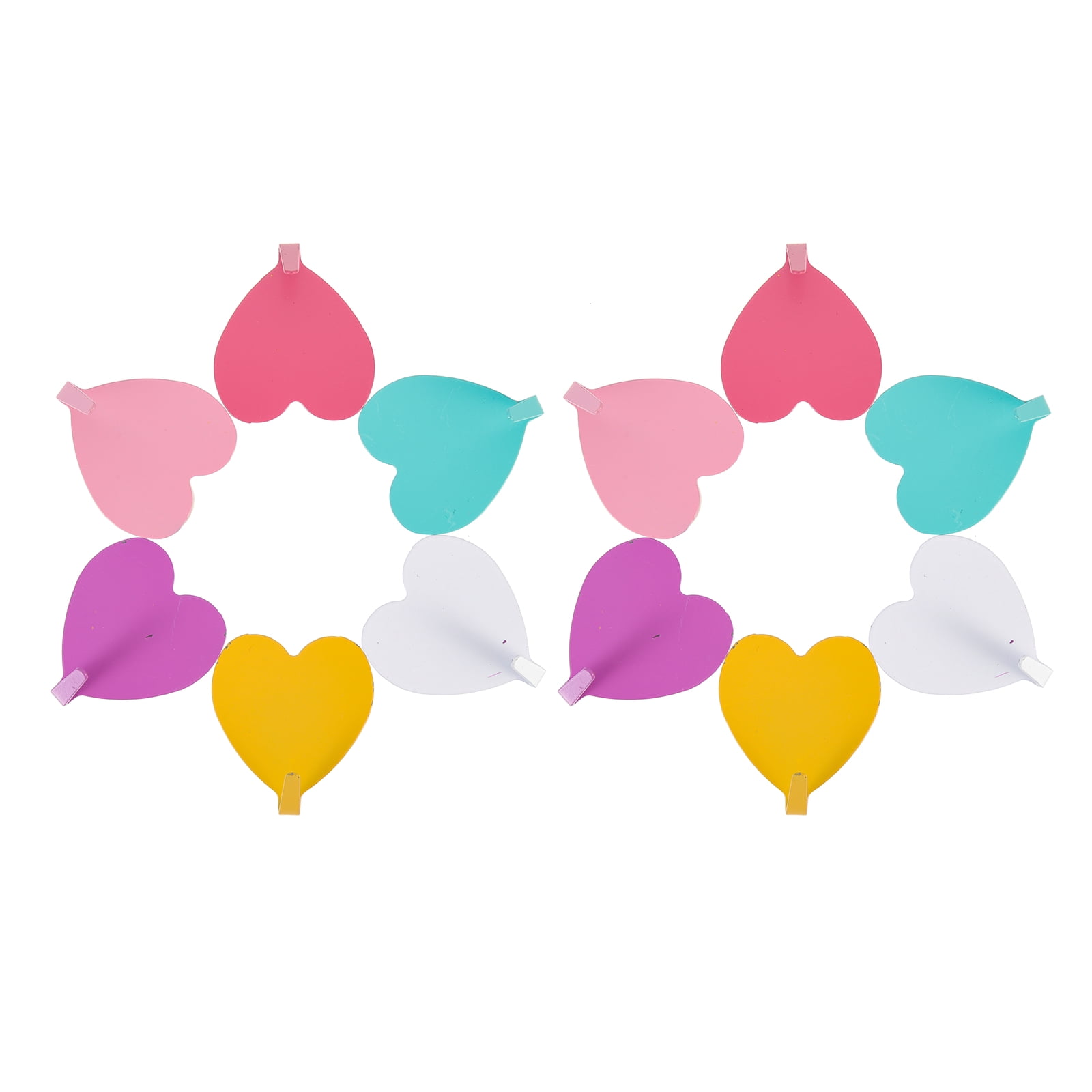 12 Pcs Peach Heart Self-adhesive Hook Punch-free Hooks Versatile Child ...