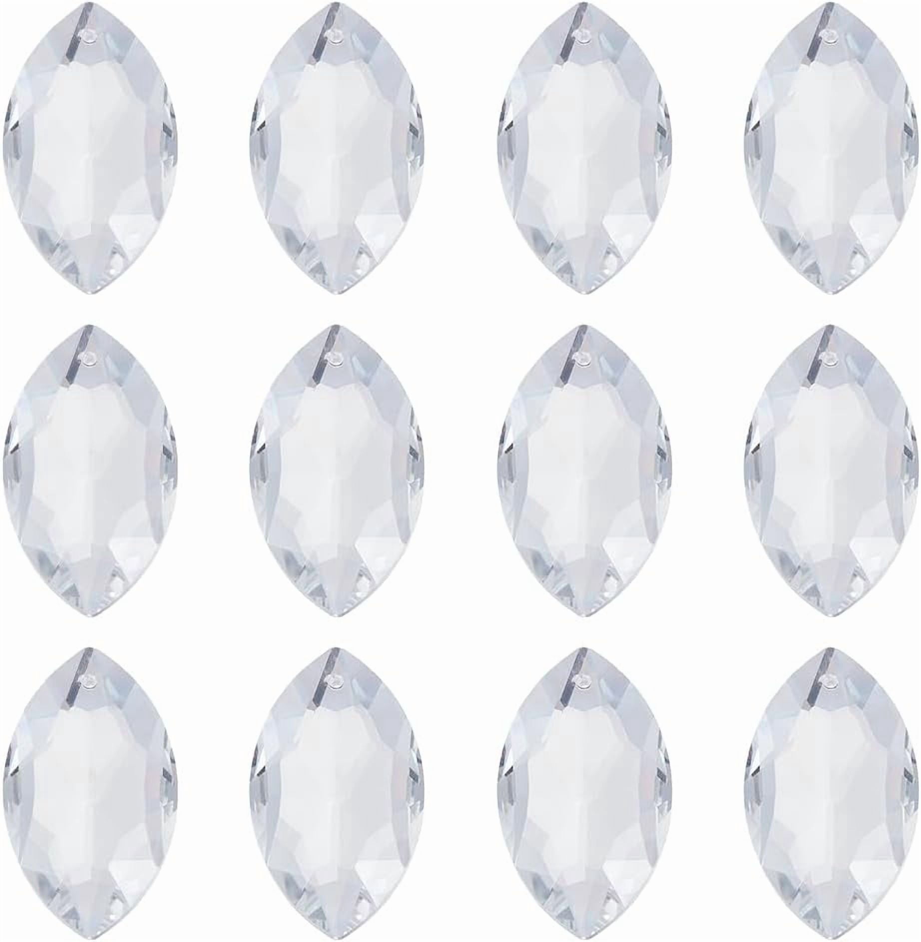 12 Pcs Pendants Horse Eye Hanging Crystals Prisms Pendants 1.47inch ...