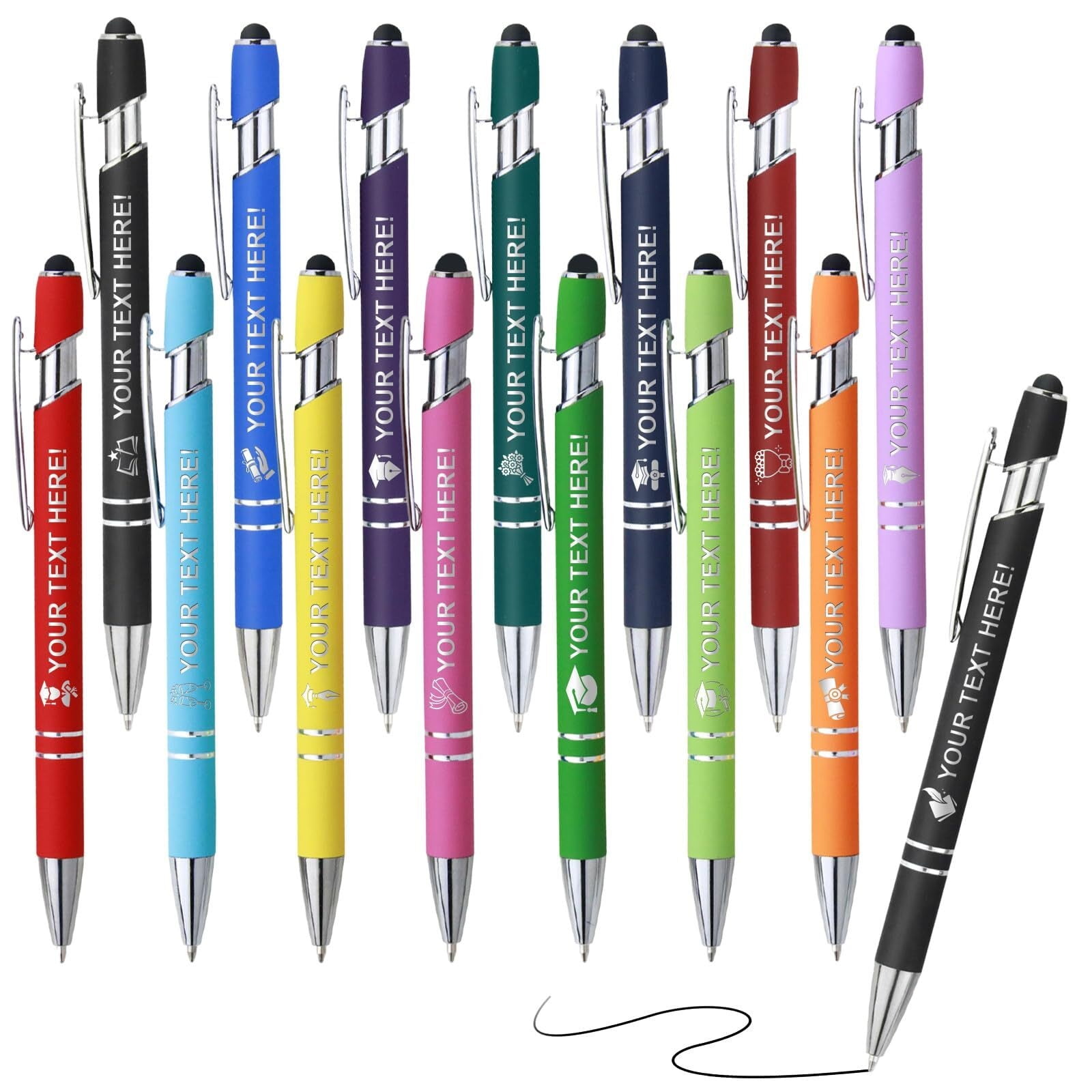 12 Pcs Personalized Pens with Name,Logo Custom Pens Bulk,Customized ...