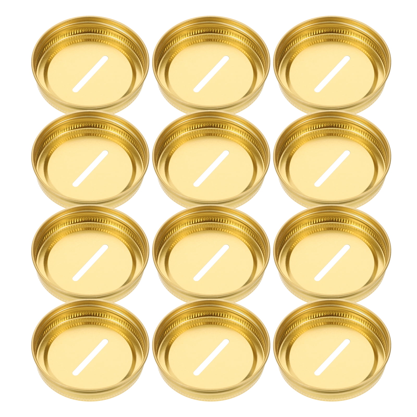 12 Pcs Piggy Bank Lid Canning Covers Mason Jars Lid Tinplate Mason Jar ...