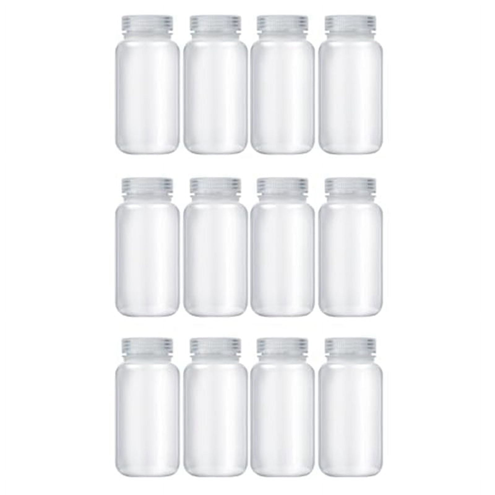 12 Pcs Pill Bottle Sample-Bottles Wide Mouth Reagent Bottle Plastic ...