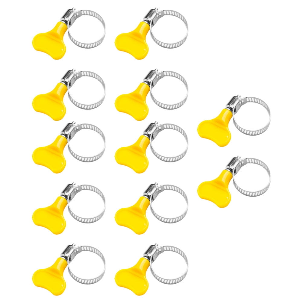 12Pcs Adjustable Plastic Clamps for Water Oil Tube Flexible Hose ...