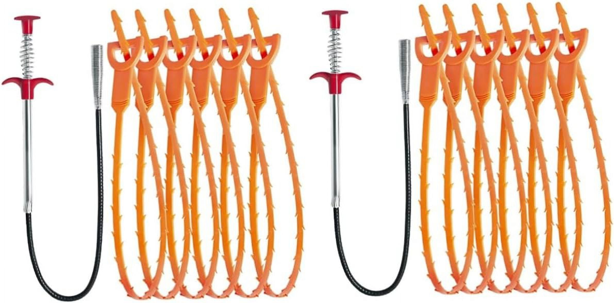 12 Pcs Pipe Cleaner Hair Remover Tool Snake for Drain Toilet Bowl ...