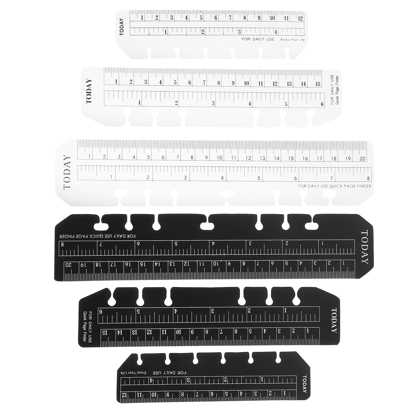 12 Pcs Planner Bookmark Spiral Snap in Drawing Ruler Quilt Marker ...