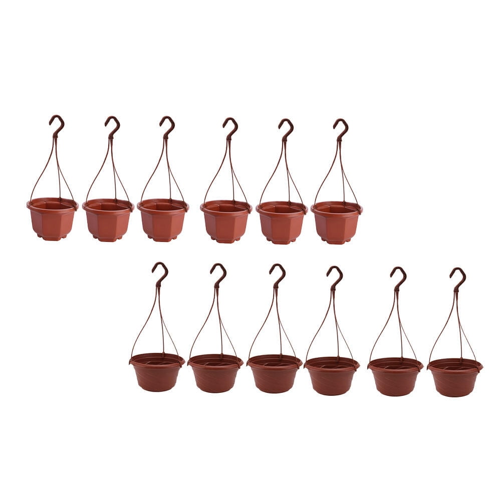 12 Pcs Plant Octagonal Plastic Flower Pot Terracotta Pots - Walmart.com