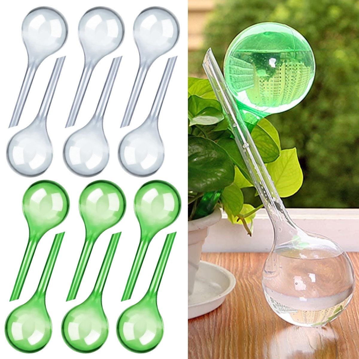 12 Pcs Plant Watering Globes, Plastic Self-Watering Bulbs, Automatic ...