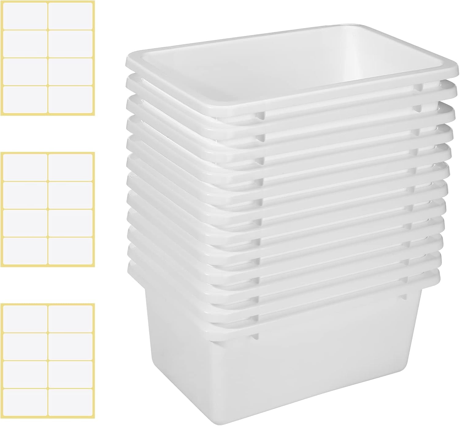 12 Pcs Plastic Cubby Storage Bins Classroom Cubby Organization Storage ...