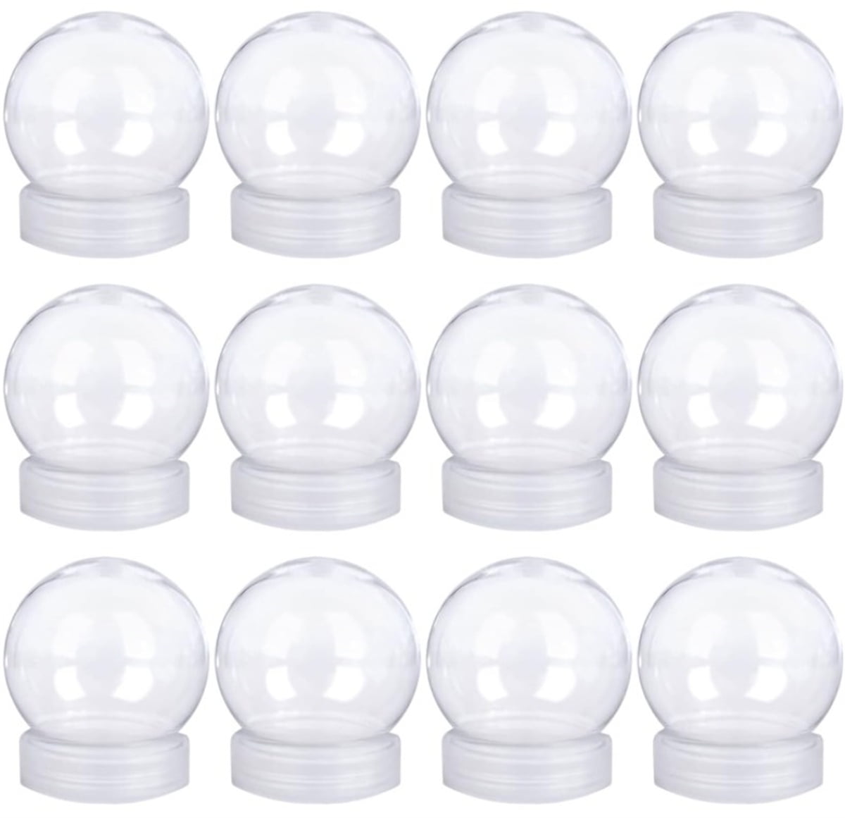12 Pcs Plastic DIY Snow Globe,Transparent Handicraft Snowball ...