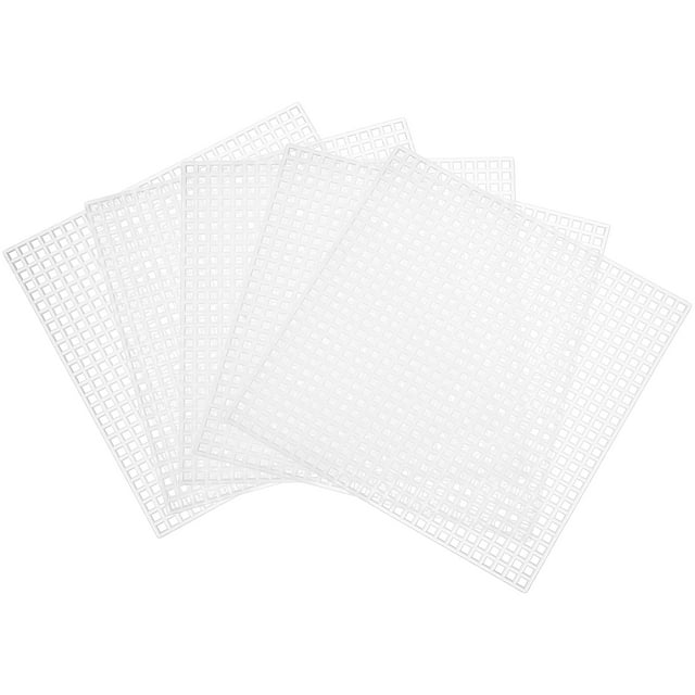 12 Pcs Plastic Mesh Canvas Sheet Patterns Knitting Rugables Cross ...