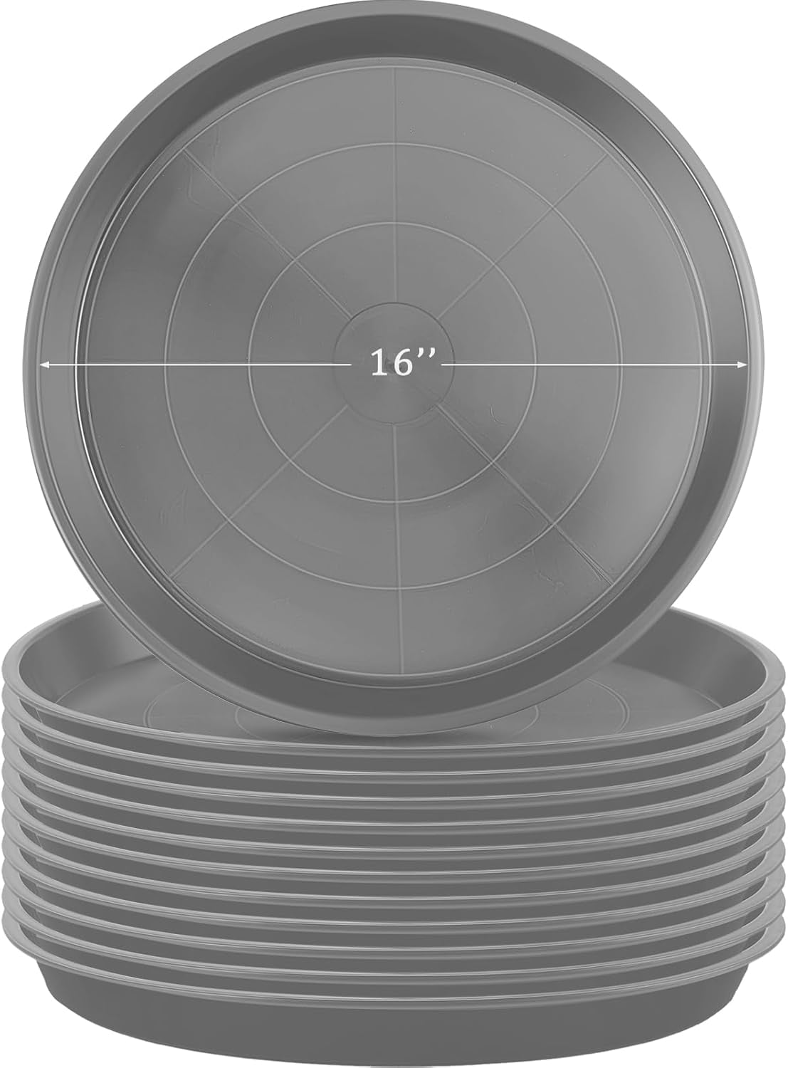 12 Pcs Plastic Plant Saucers Round Plant Tray Large Flower Pot Heavy ...