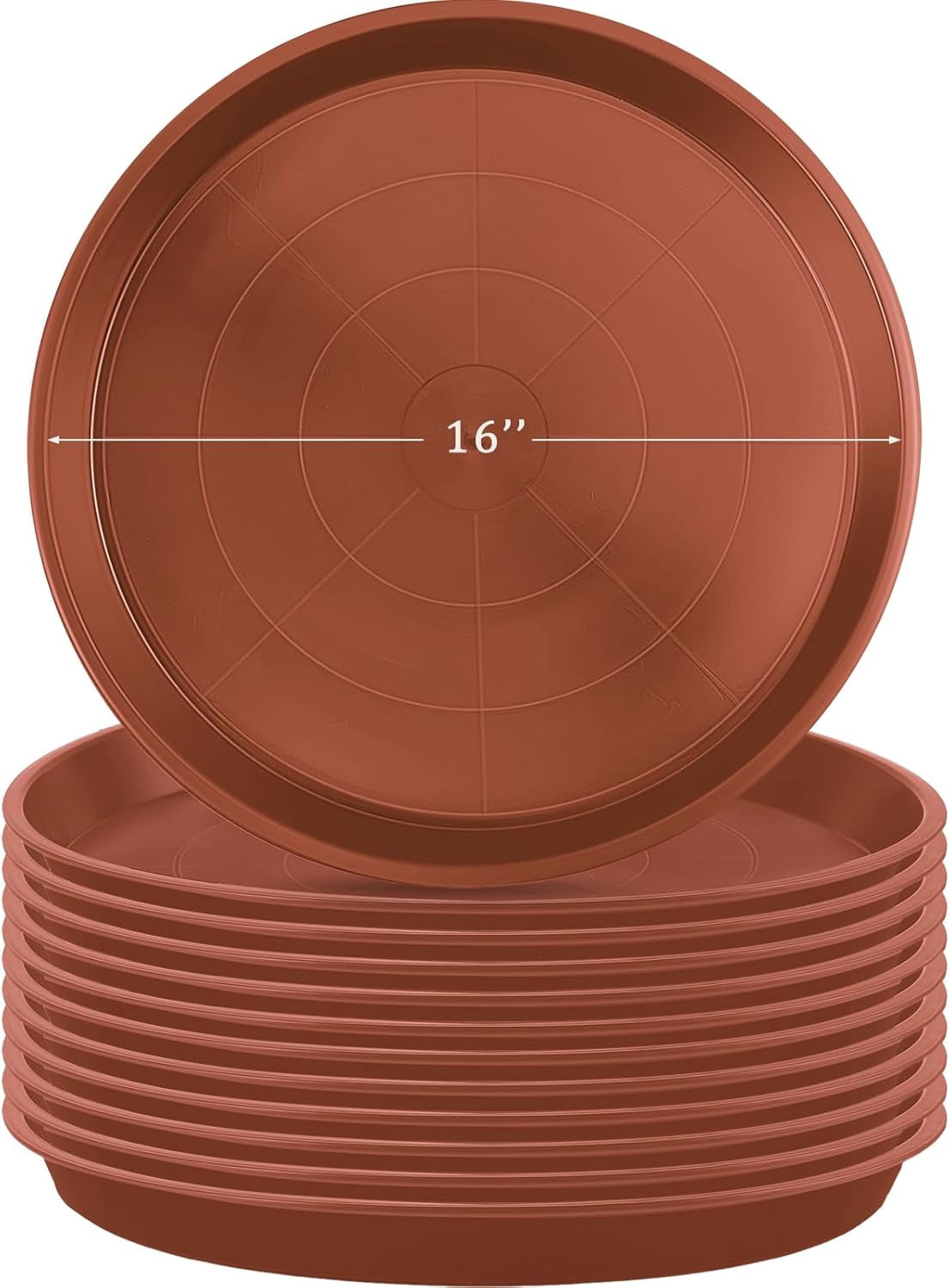 12 Pcs Plastic Plant Saucers Round Plant Tray Large Flower Pot Heavy ...