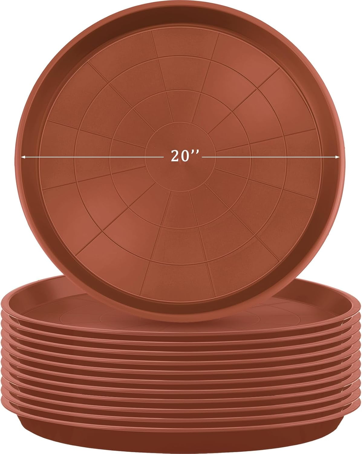 12 Pcs Plastic Plant Saucers Round Plant Tray Large Flower Pot Heavy ...