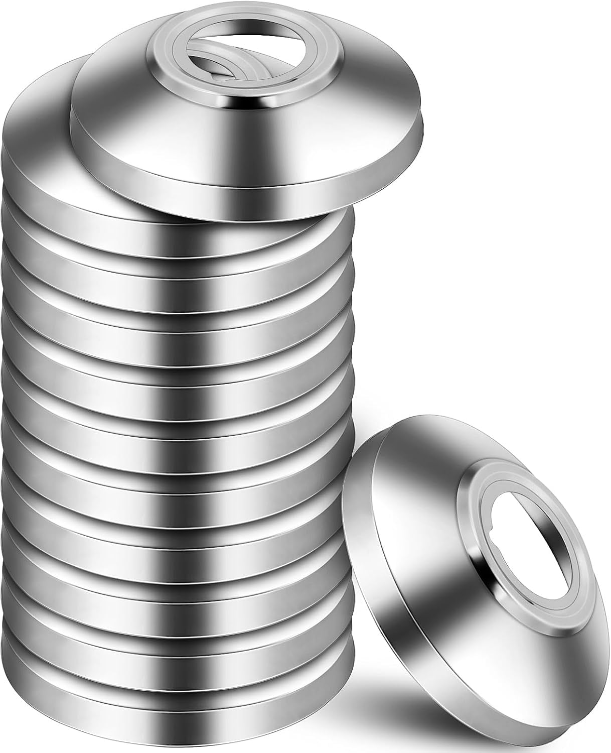 12 Pcs Plumbing Cover Plates, Round Escutcheon Plate Pipe Flange ...