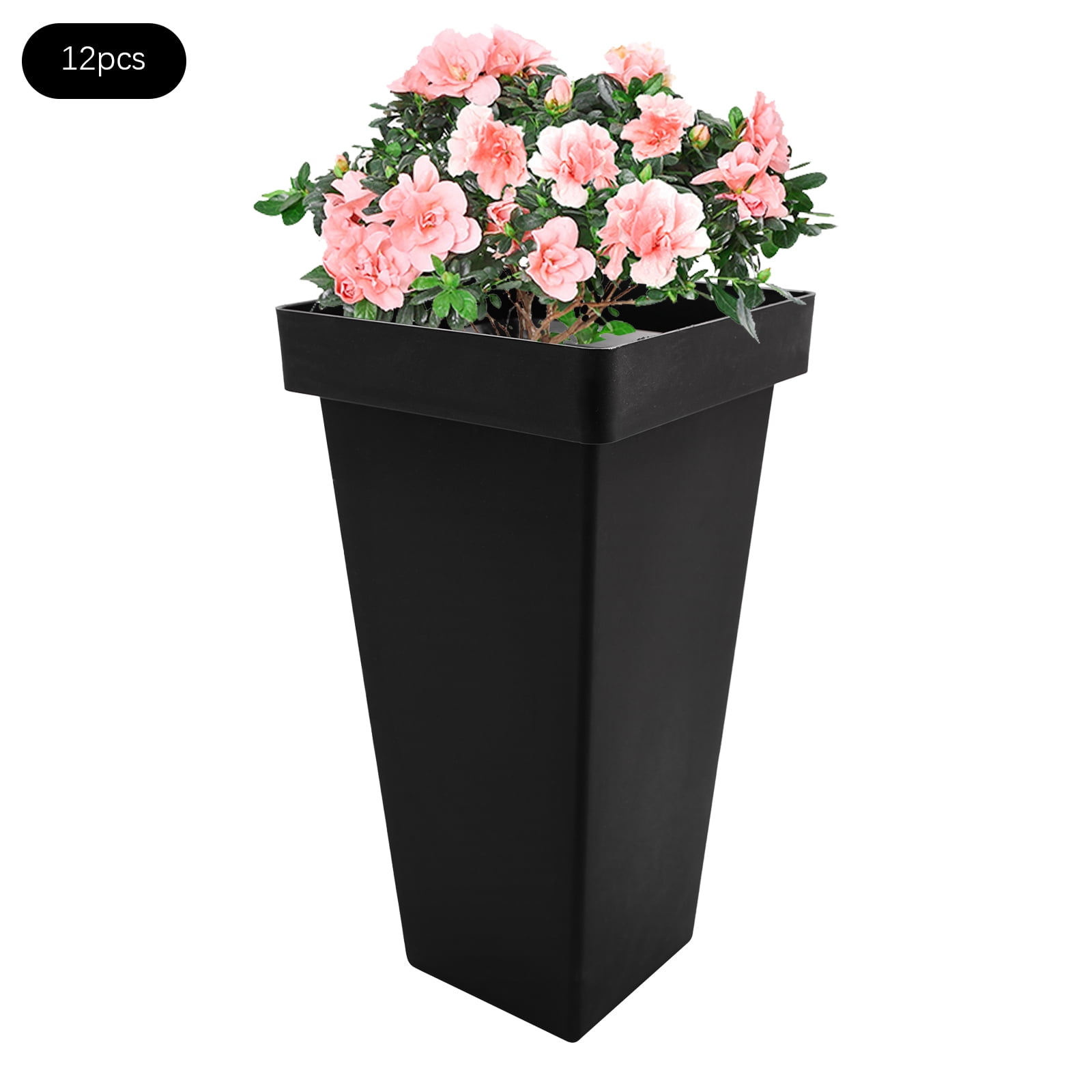 12 Pcs Portable Flower Buckets, Modern 13.4 inch Plastic Flower Display ...