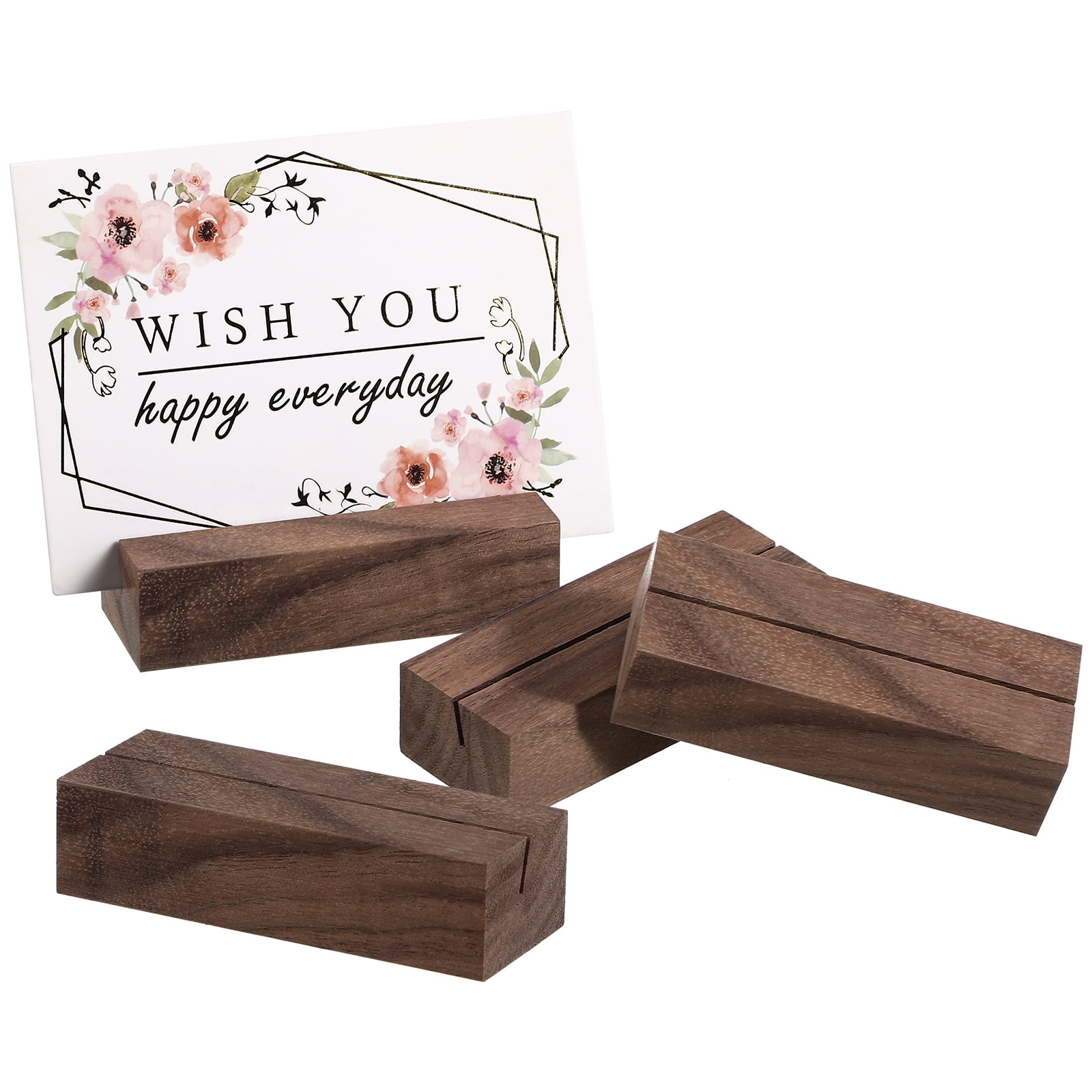 12 Pcs Postcard Holder Sign Holder Base Wood Base for Acrylic Sign Name ...