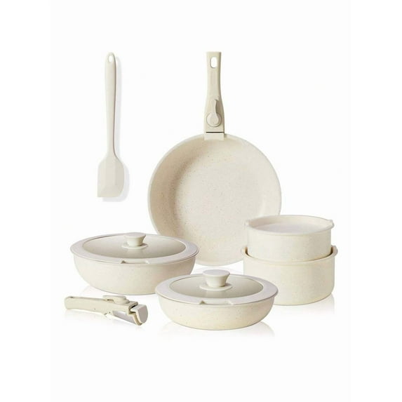 12 Pcs Pots And Pans Set, Stackable Non-Stick Set, Nonstick - Kitchen ...