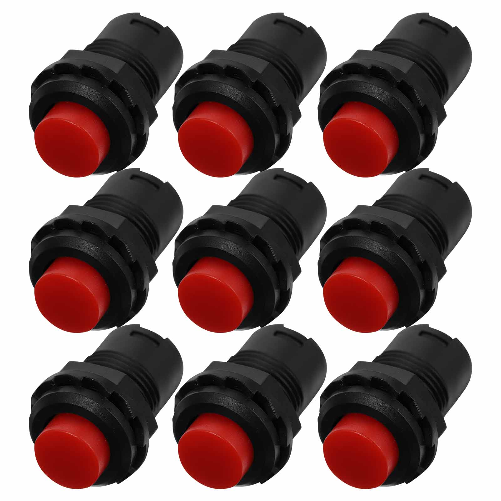 FELTECHELECTR Push Button Switch Plastic 12Pcs 1.10X0.63X0.63in ...