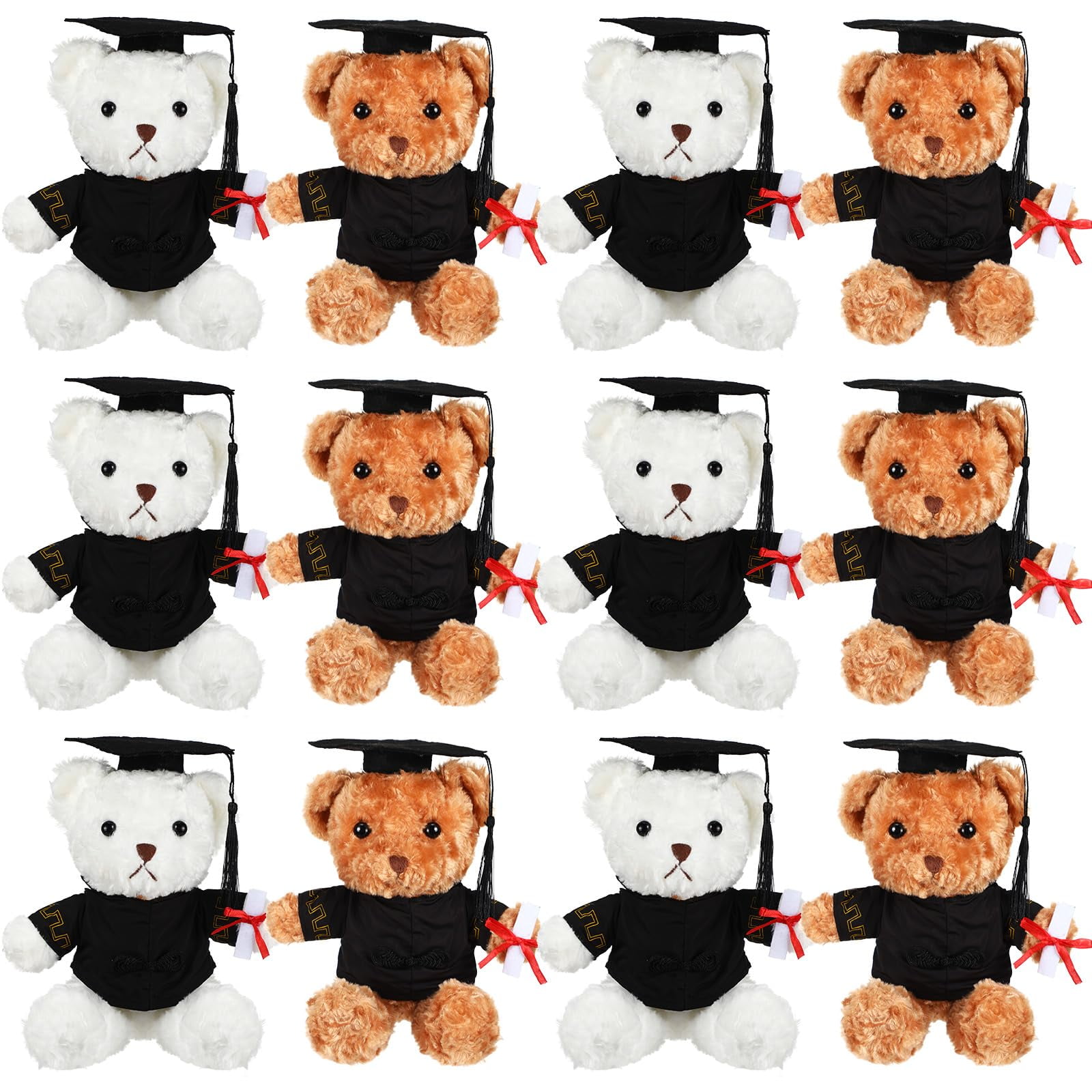 12 Pcs Preschool Graduation Gift 11.8 Inch Plush Bear Bulk With Grad ...