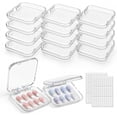12 Pcs Press On Nail Storage Box with 60 Double Sided Adhesive Tapes ...