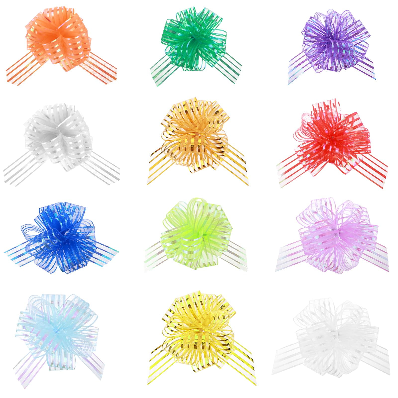 12 Pcs Pull Bows YPF5 for Gift Wrapping, 6 Gift Bows for Presents Gift ...