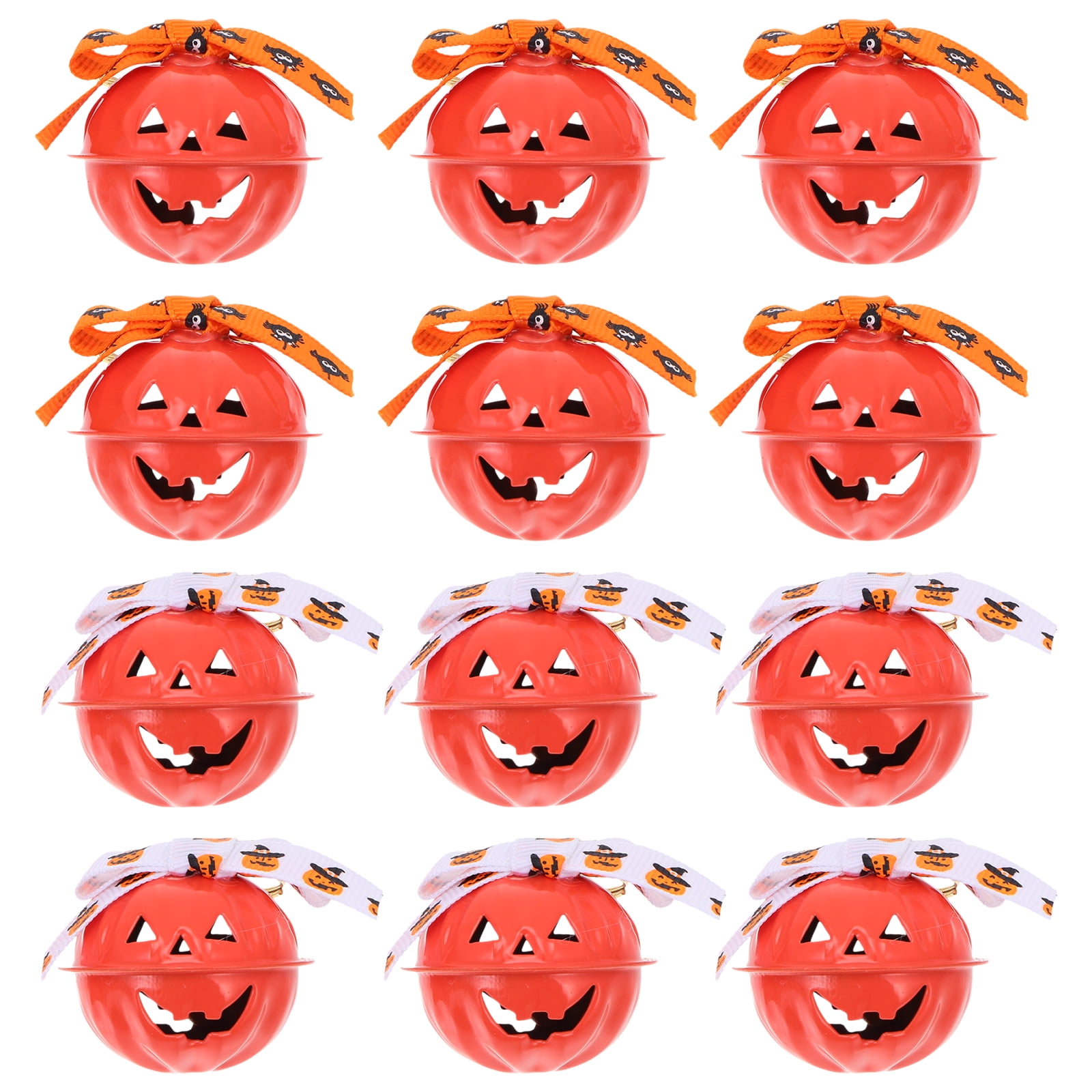 12 Pcs Pumpkin Bell Pendant Ornament Unique Adornment Pendants Copper ...