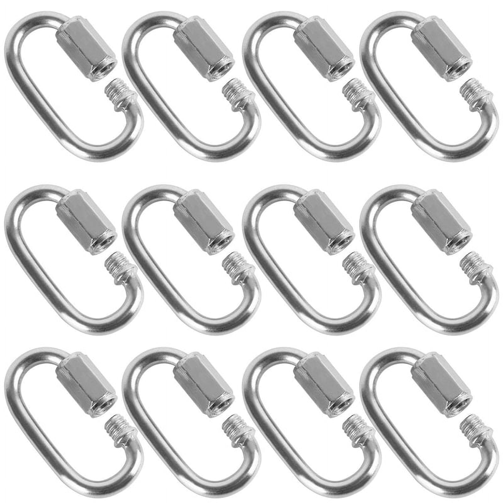 12 Pcs Quick Link 4MM Stainless Steel Chain Connector,Heavy Duty D ...