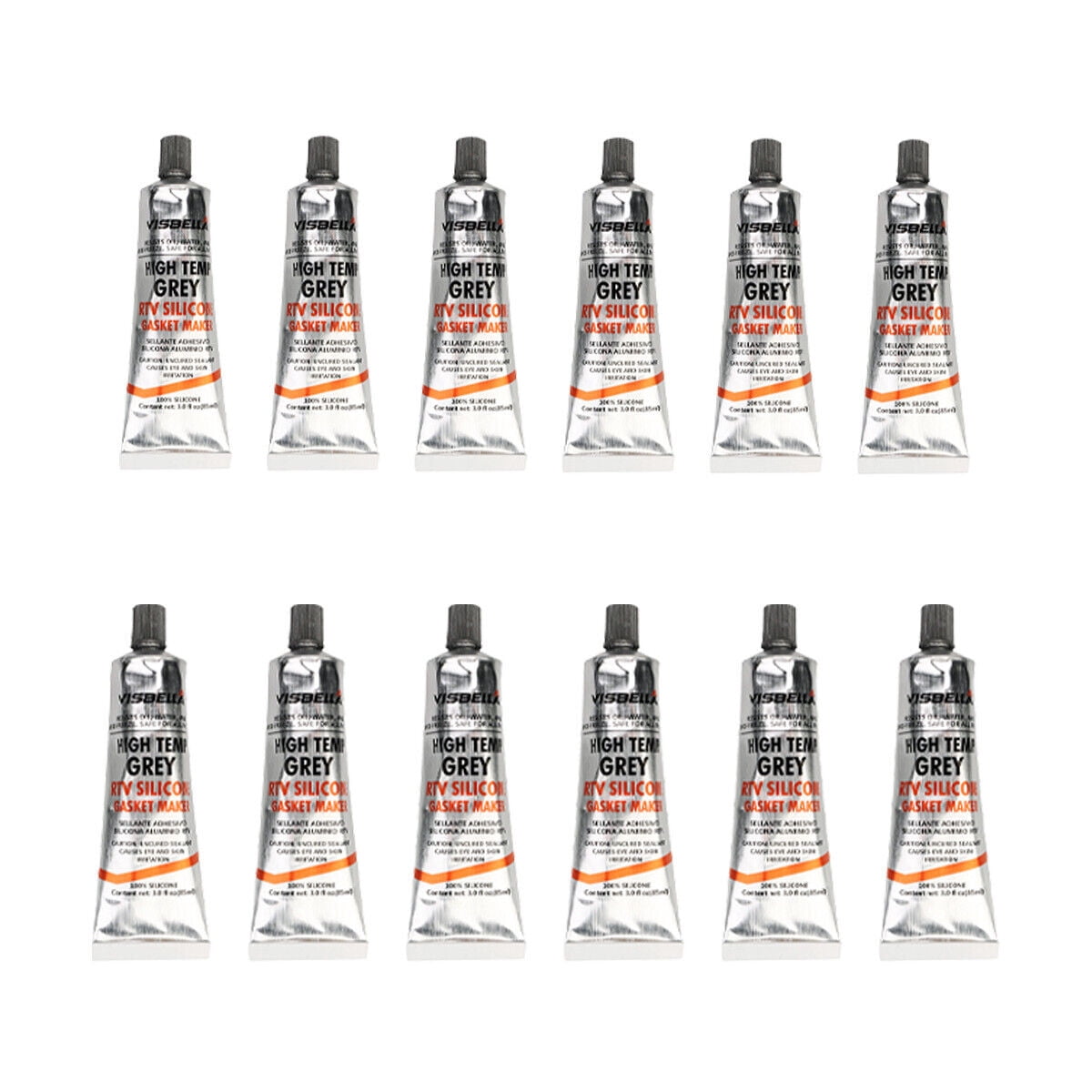12 Pcs RTV Silicone Gasket Maker 85ML Grey High Temp Sealant for Engine ...