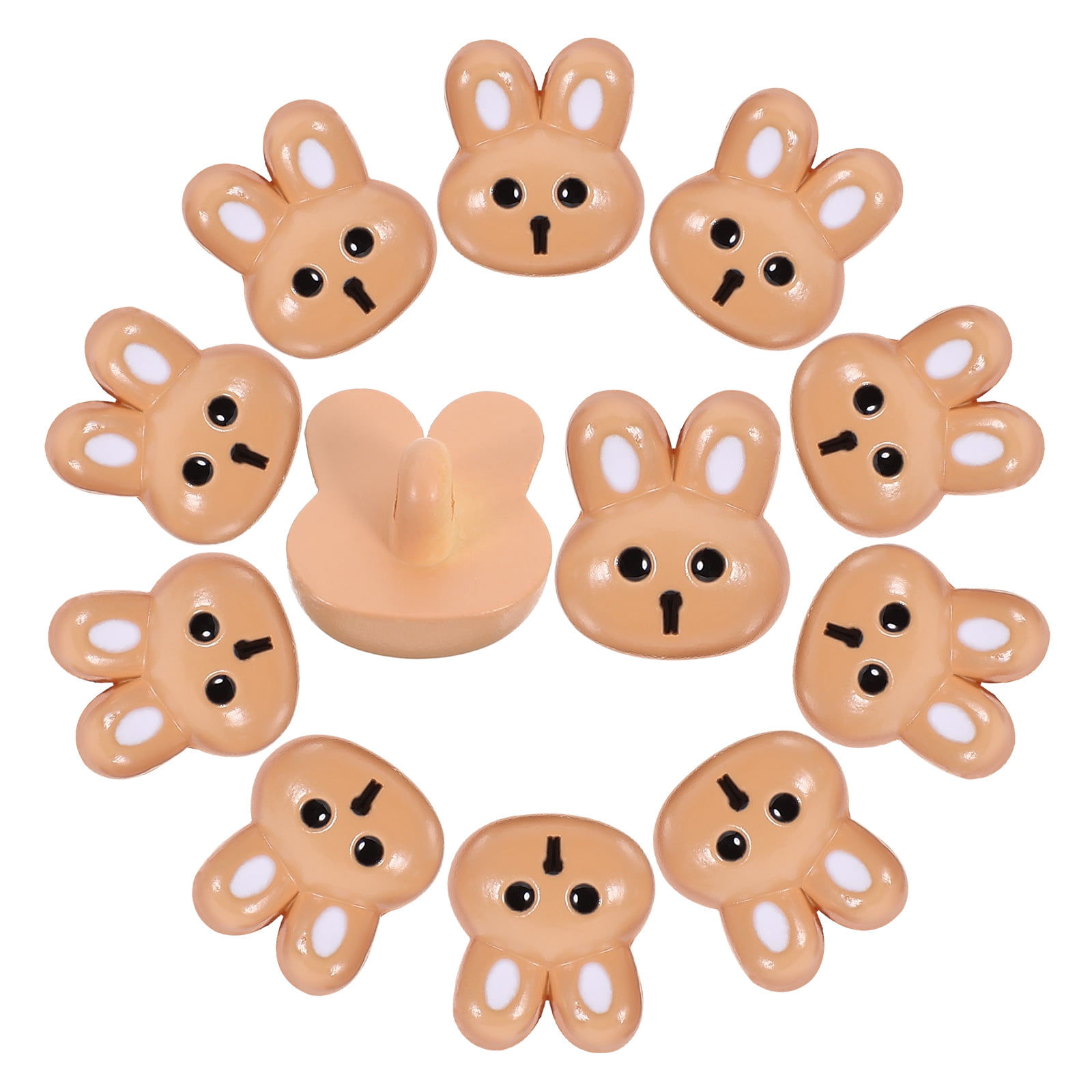 12 Pcs Rabbit Buttons Retro Decor Sewing Clothing Bunny Modeling DIY ...