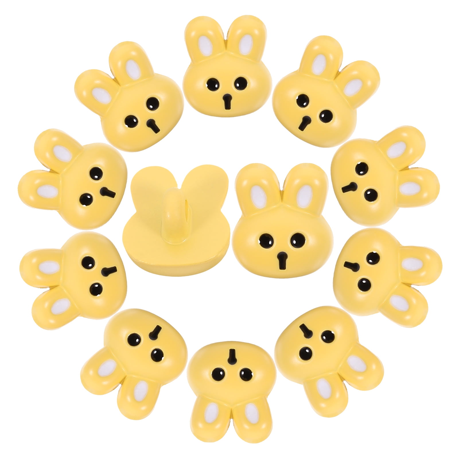 12 Pcs Rabbit Buttons for Sewing Decor Crafts Resin Fashion Child ...