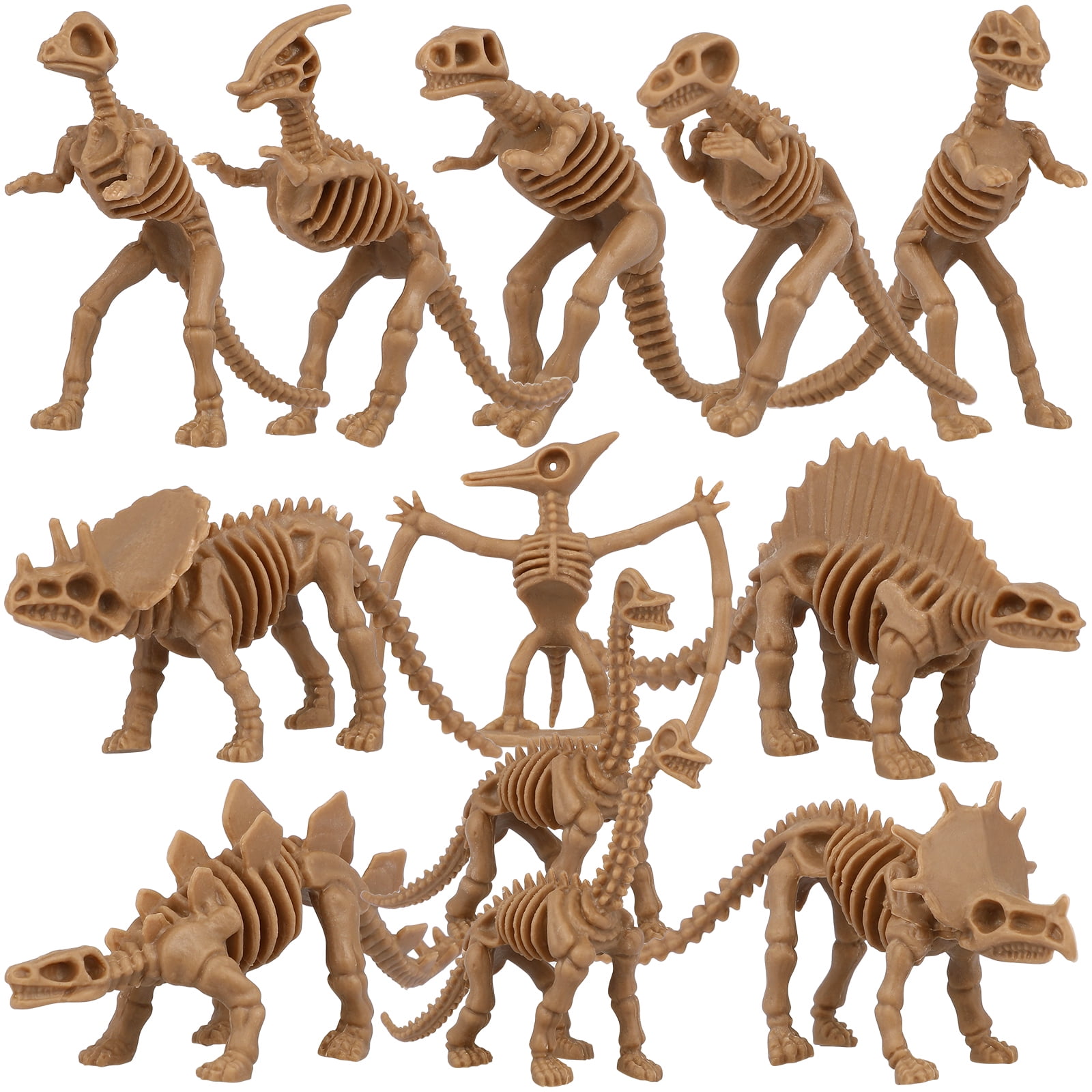 12 Pcs Realistic Dinosaur Figures Dinosaur Skeleton Models Educational ...