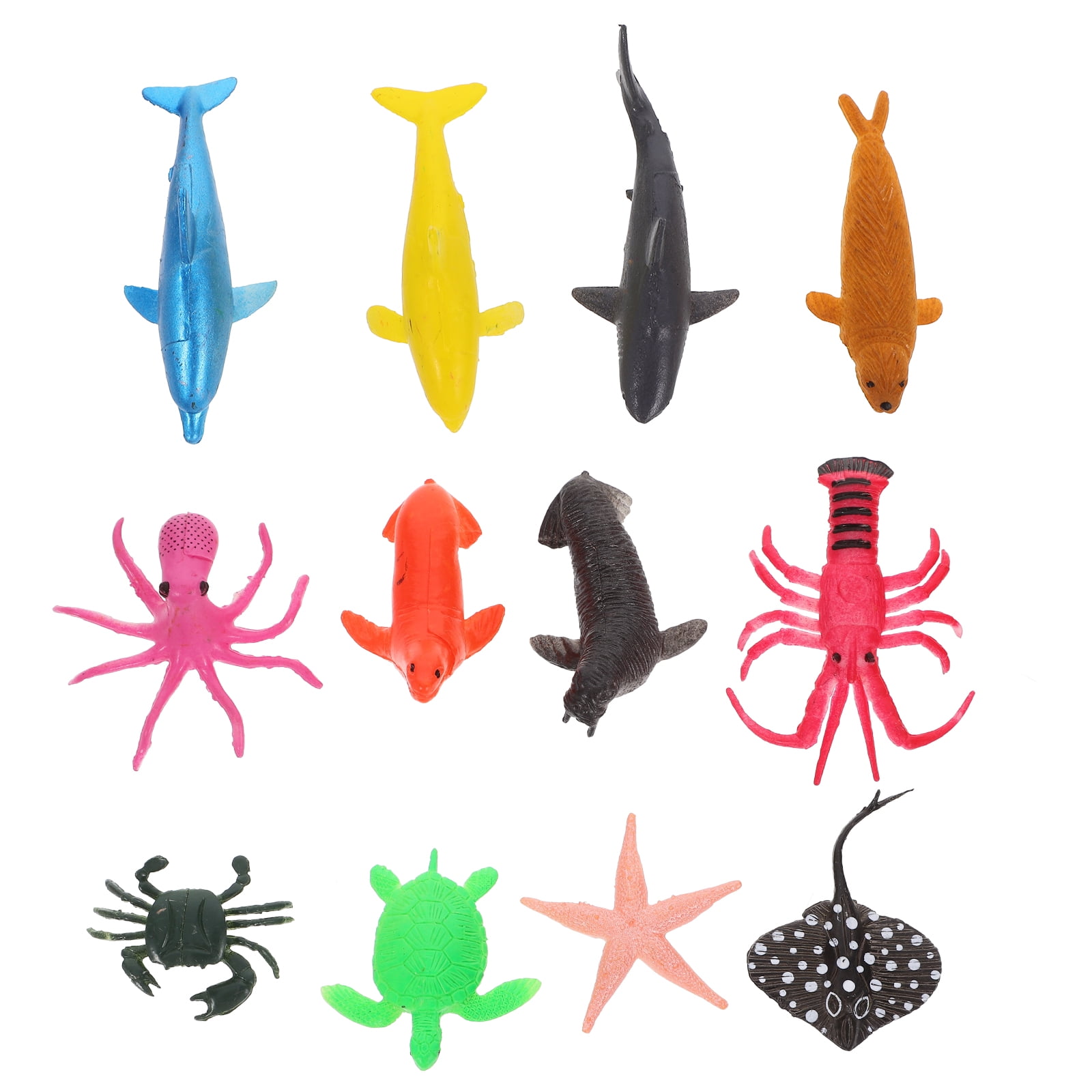 12 Pcs Realistic Marine Animal Figures Simulation Fish Models For ...