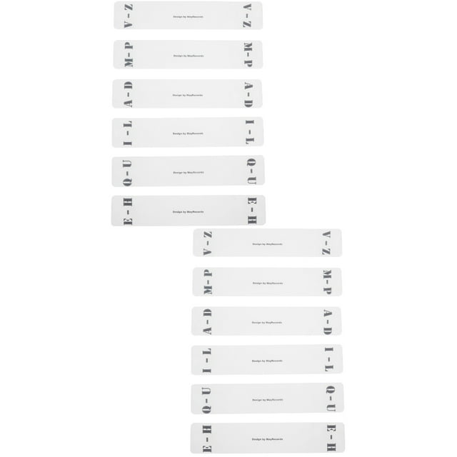 12 Pcs Record Sorting Card Labels Alphabet Tabs White Acrylic - Walmart.com