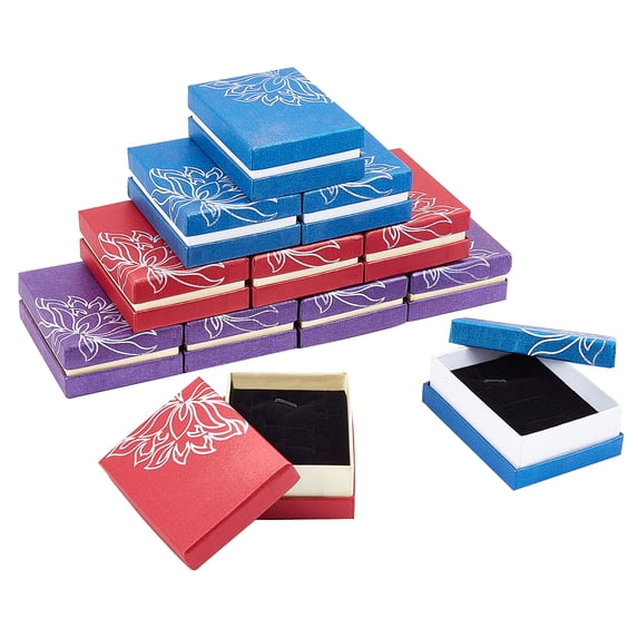 12 Pcs Rectangle Cardboard Jewelry Boxes Jewelry Gift Box Cardboard ...