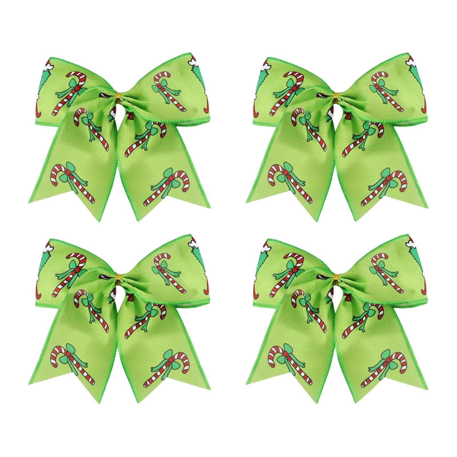 12 Pcs Red Green Christmas Bows, 5.91Inch Large Christmas Wreaths Bows ...