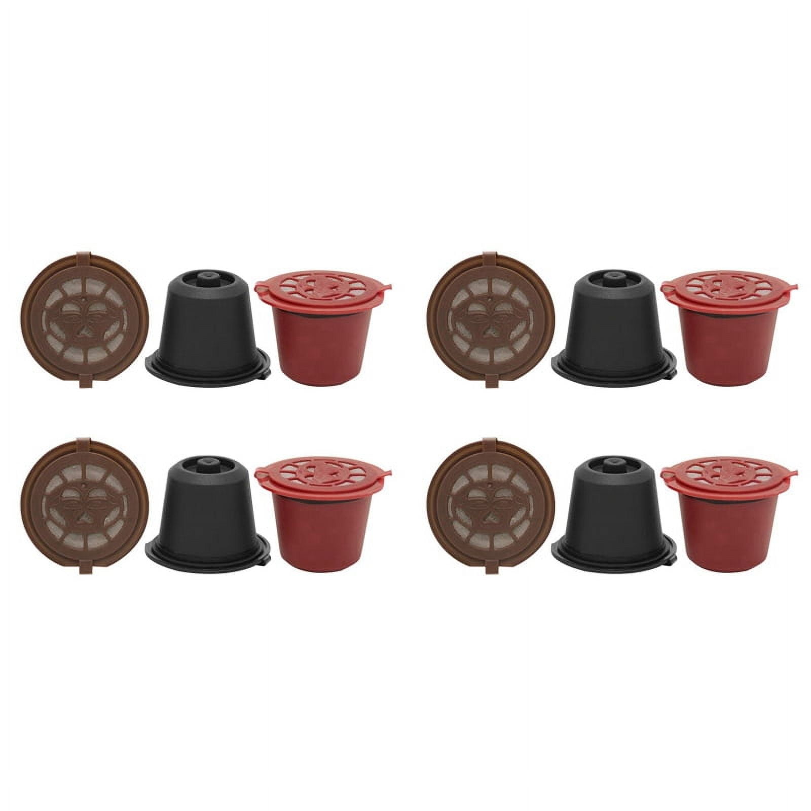 12 Pcs Refillable Reusable Espresso Capsule for Coffee Machine Refill ...
