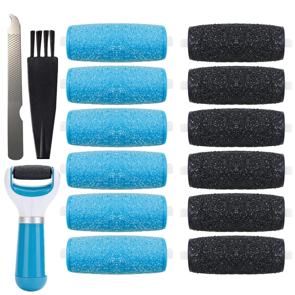 12 Pcs Replacement Rollers Head Refills Compatible with Amope Pedi ...