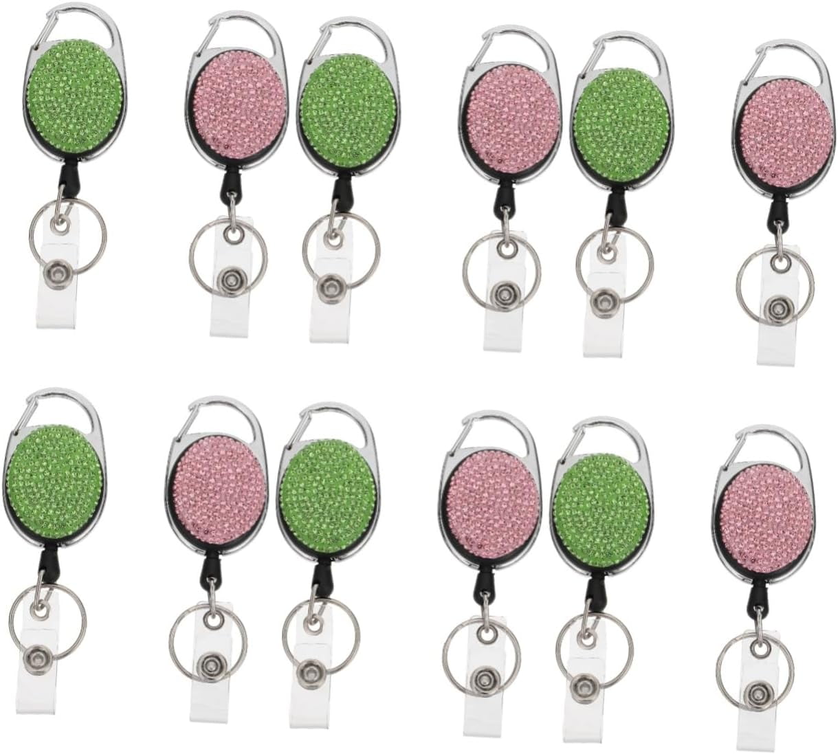 12 Pcs Retractable Keychain Office Accessories Keychain Work Keychain ...
