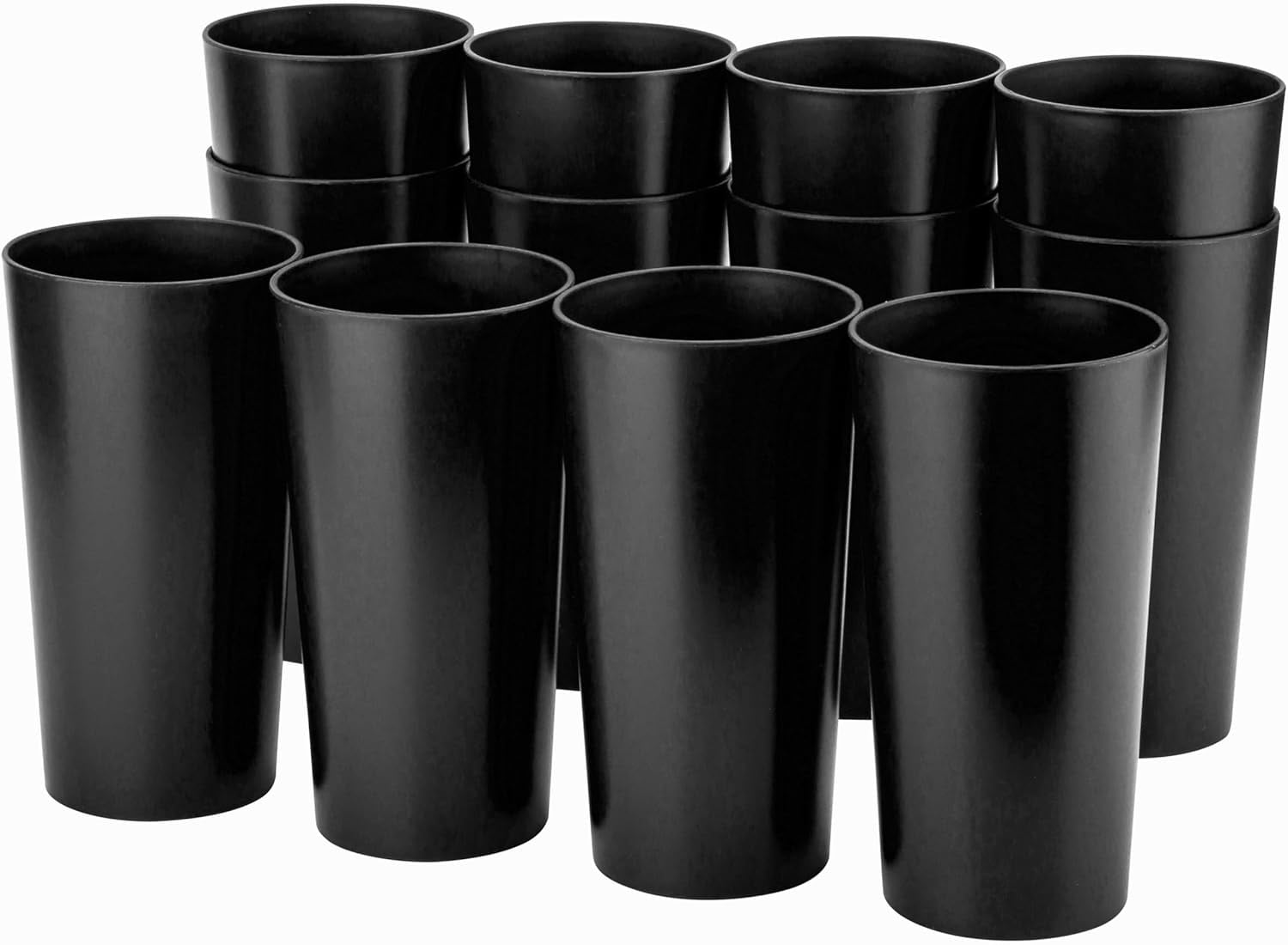 12 Pcs Reusable Cups,18 Ounces Plastic Water Cups,Reusable Drinking ...