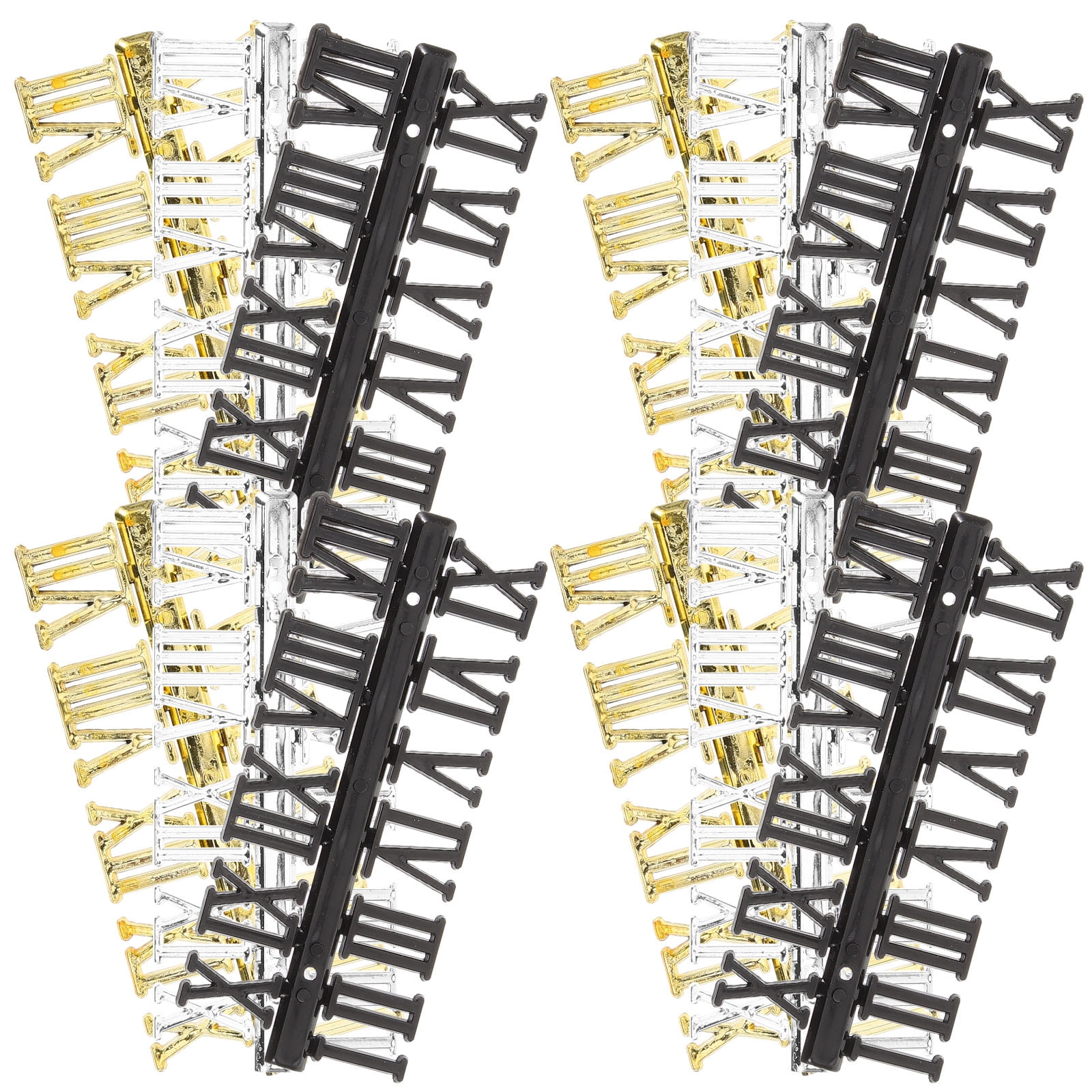 12 Pcs Roman Numeral Dial Clocks Parts Wall Number Replacement Making ...