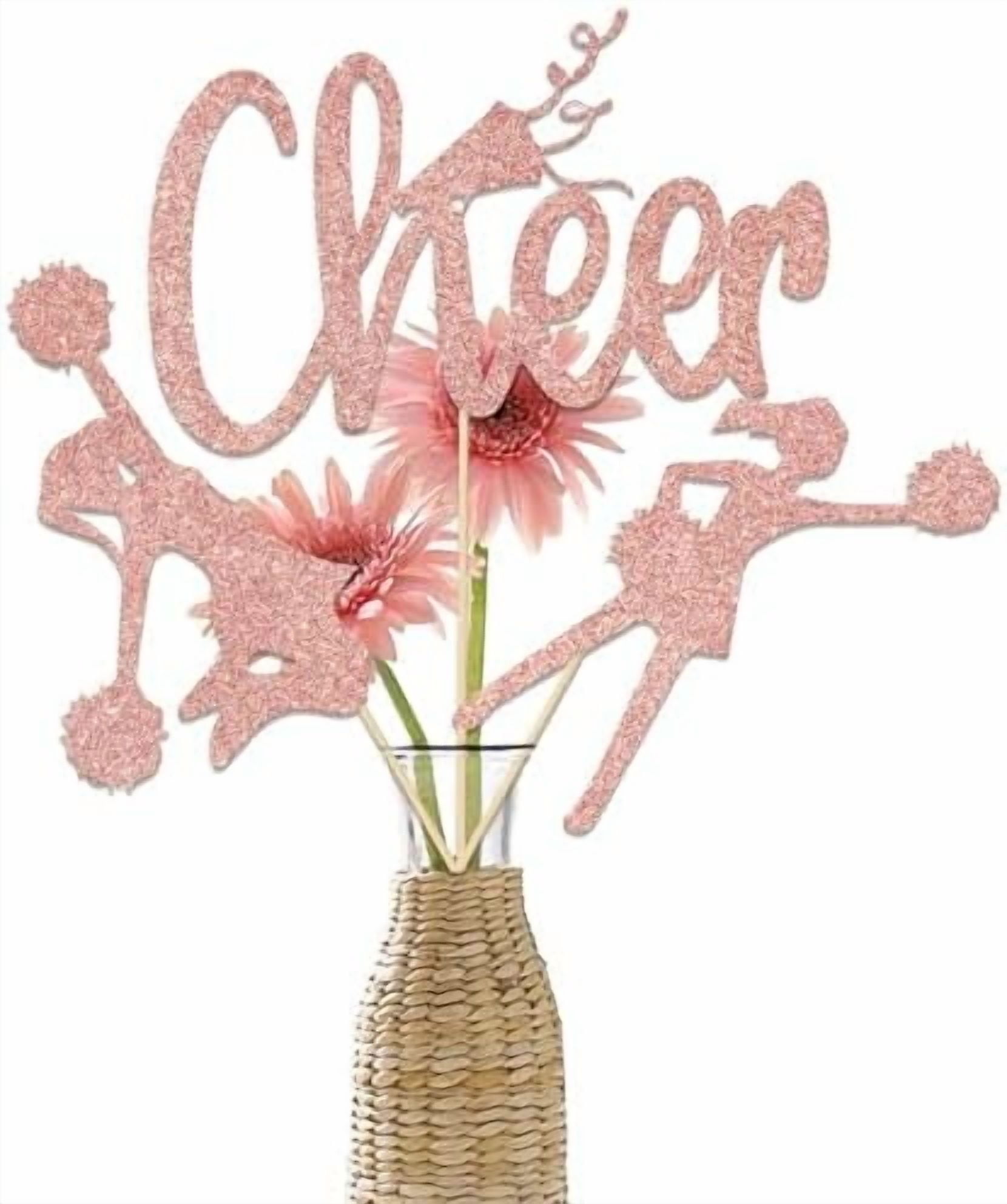 12 Pcs Rose Gold Cheerleading Centerpiece Sticks, Cheerleading Theme ...