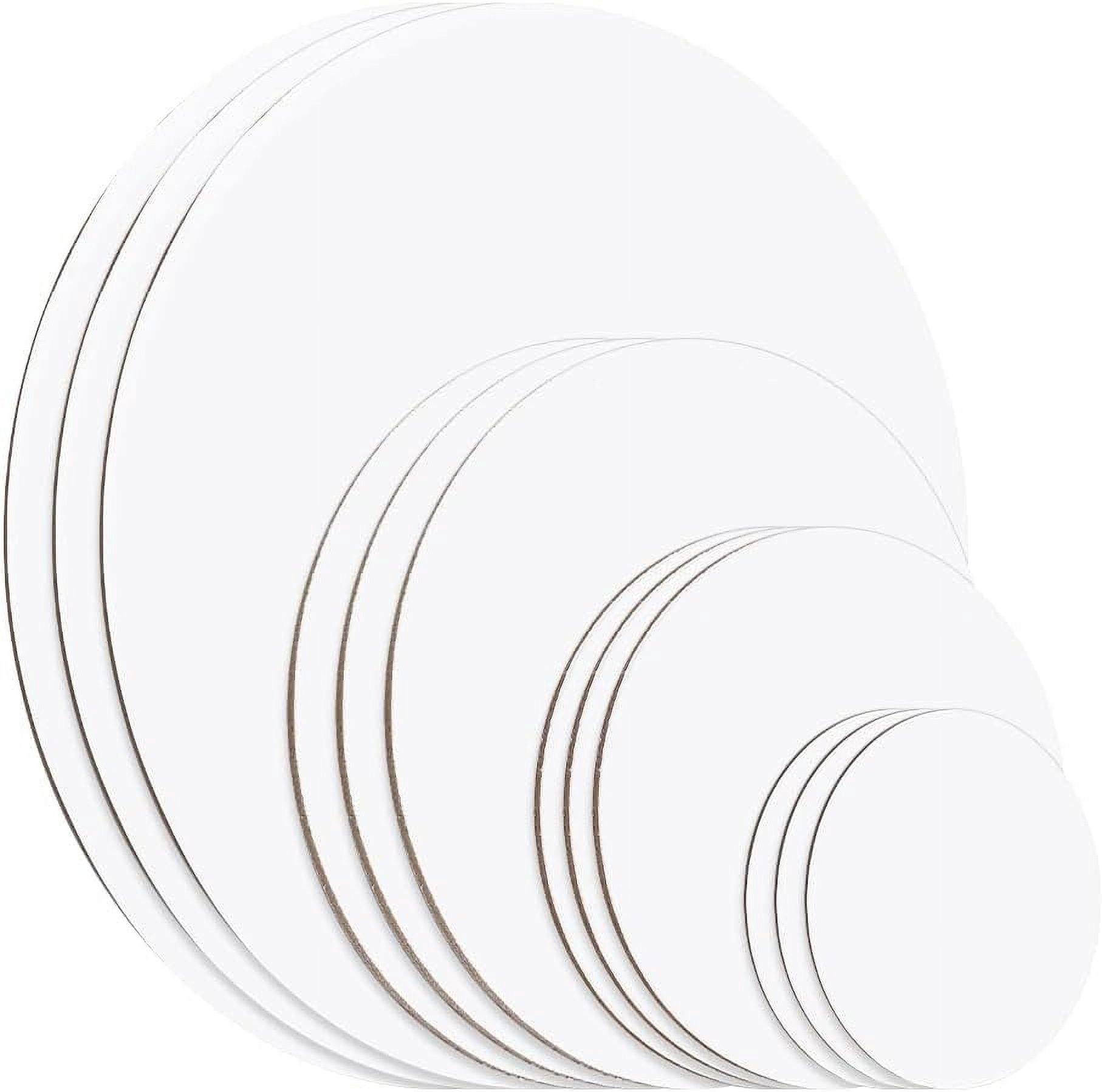 12 Pcs Round Canvas Painting Boards 10/15/20/30mm Flat Triple Primed ...