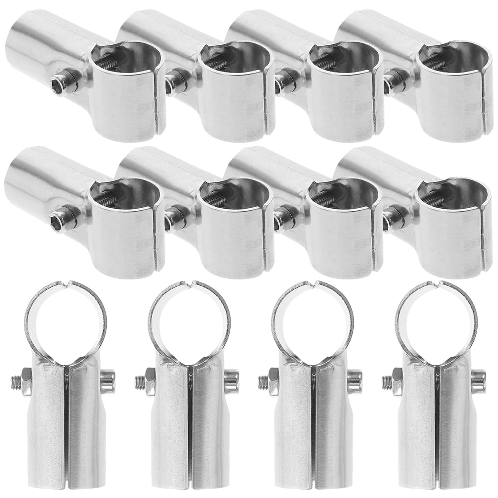 12 Pcs Round Pipe Fixing Buckles Picket Fence Post Connector T Clamp ...