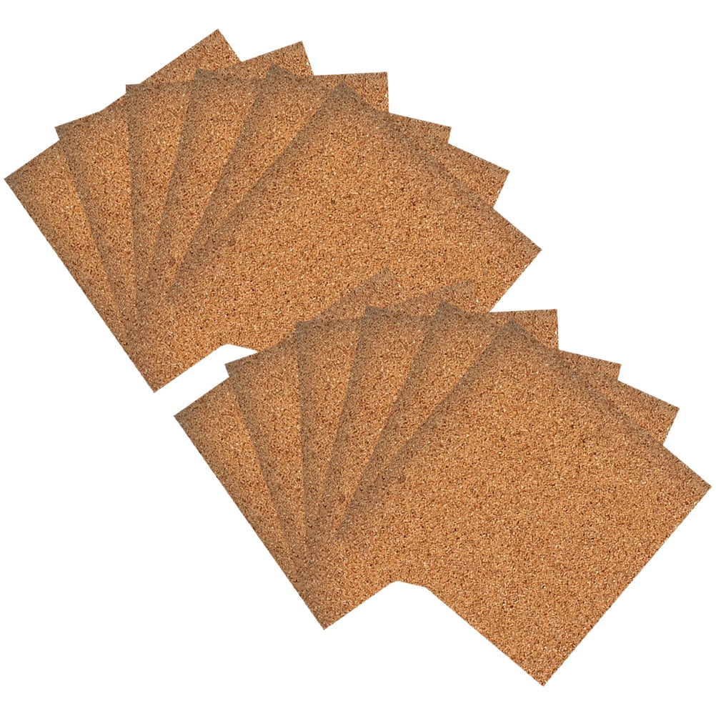 12 Pcs Round Placemats Cork Cup Coasters Sticker The Office Pellets ...